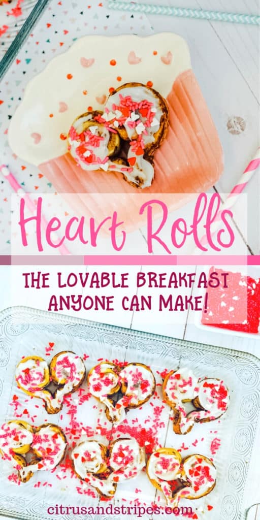 Heart Rolls for Valentine's Day Breakfast - Because Mom Says