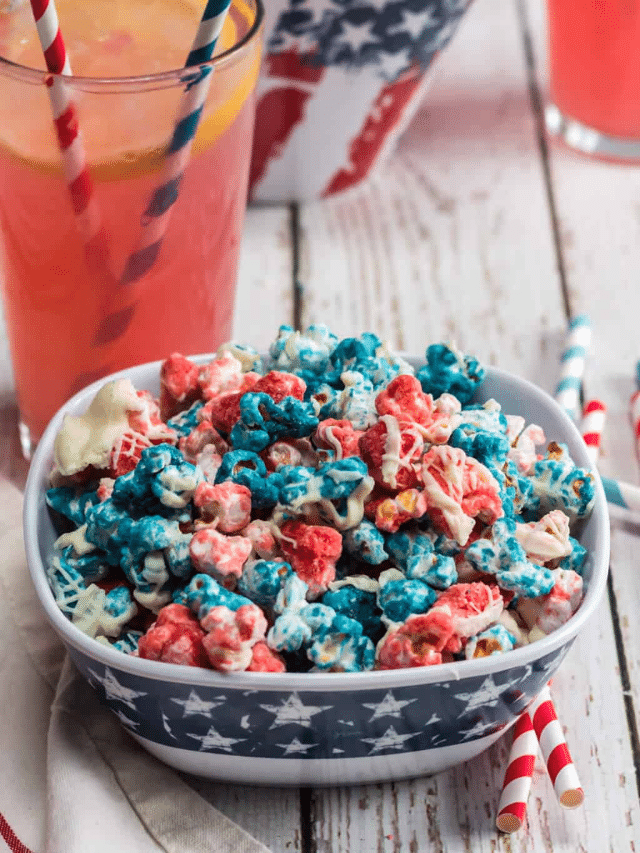 Delicious Patriotic Popcorn Recipe! Story - Because Mom Says